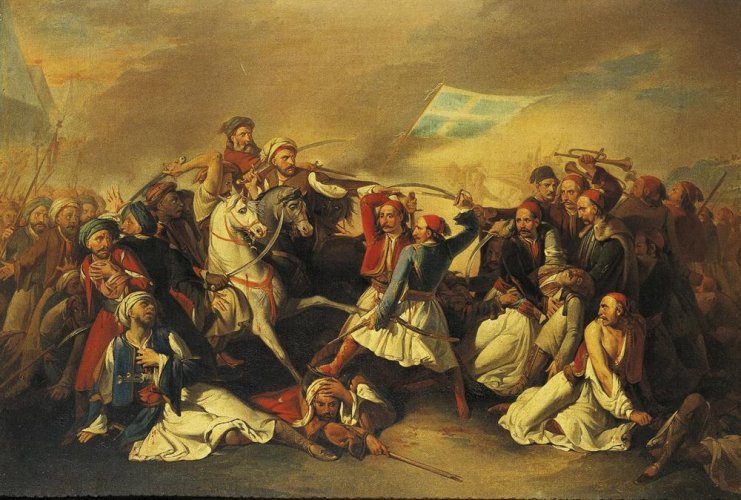 Ο θάνατος του Μάρκου Μπότσαρη - Μουσείο Μπενάκη